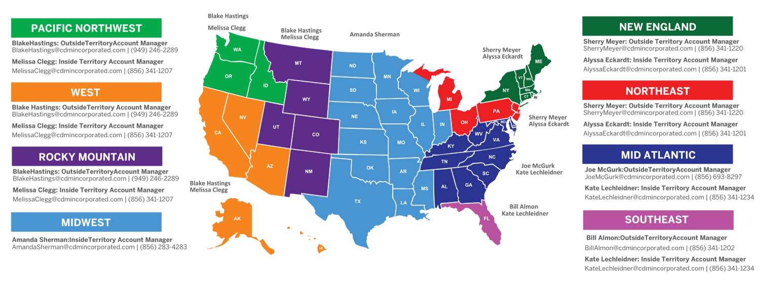 CDM US Territory Map – CDM Inc.